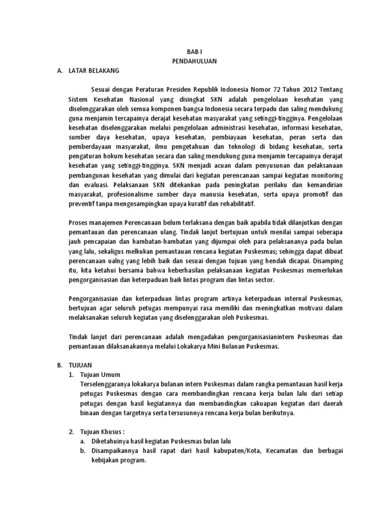 Laporan Lokmin Bulanan Rutin | PDF