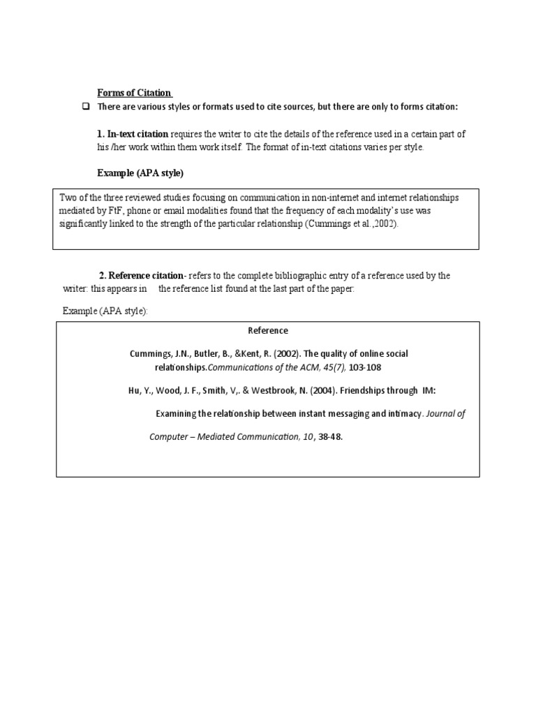 Forms of Citation | PDF