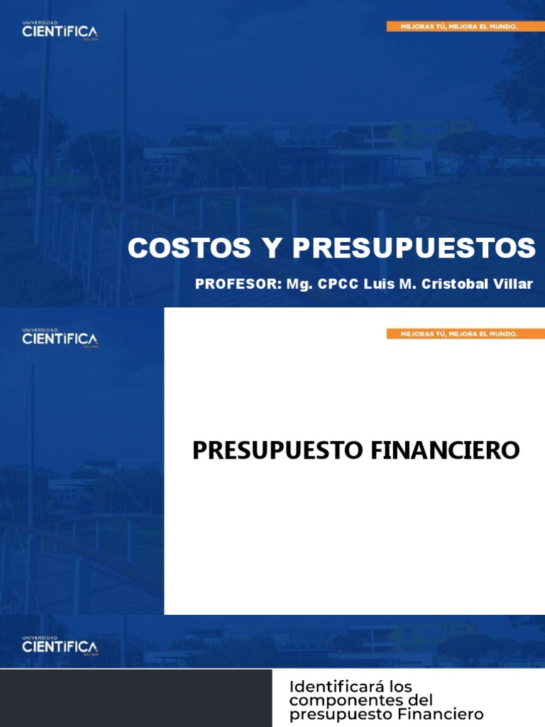 Sesion 14 Costos y Presupuestos 2022 2 Presupuesto Maestro - Financiero | PDF | Presupuesto ...