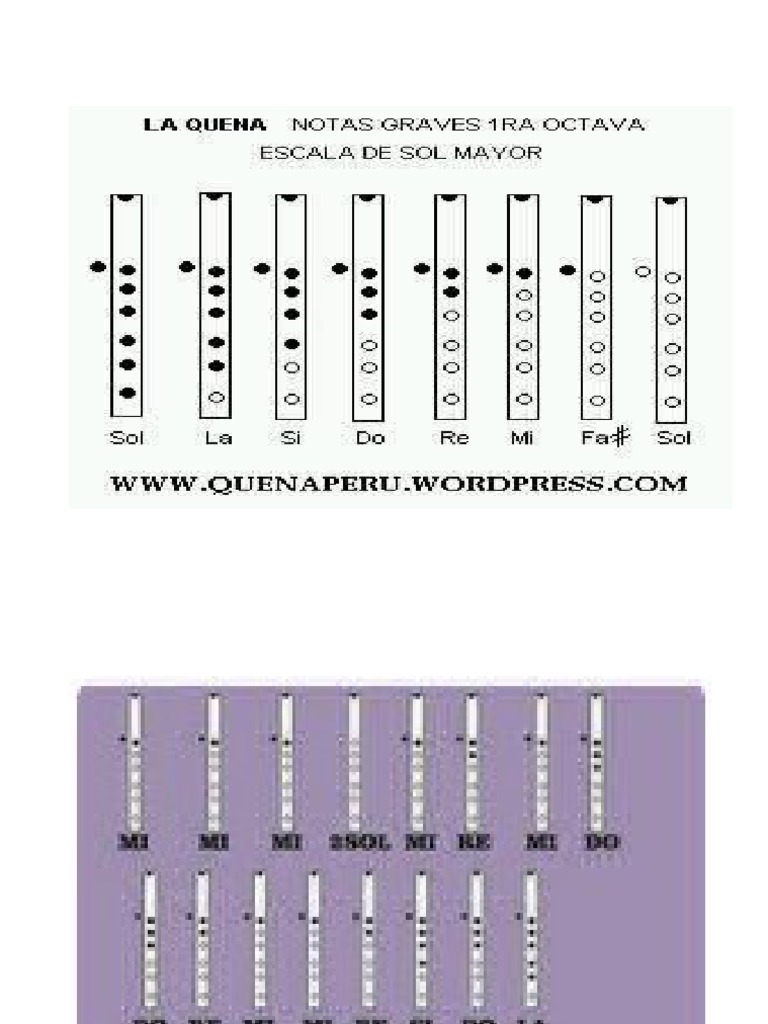 Notas Musicales en Quena | PDF