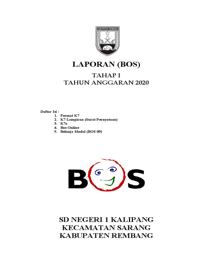 Cover Laporan BOS | PDF