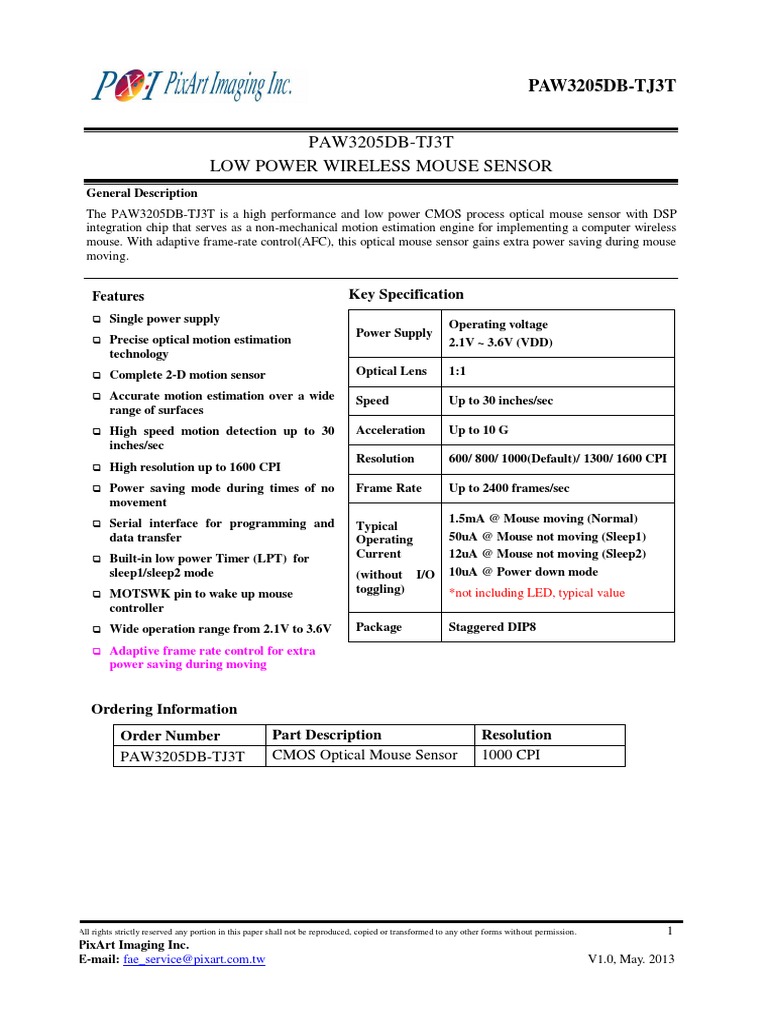 Data Sheet | PDF | Sensor | Cmos