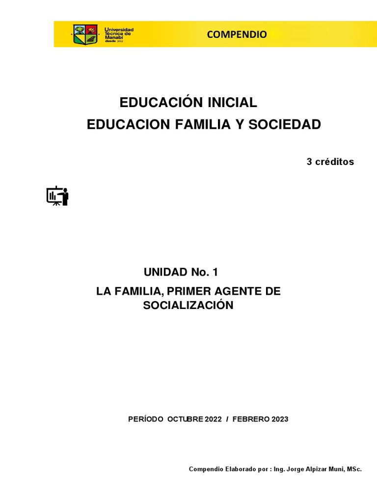 Compendio Unidad 1 | PDF | Familia | Aprendizaje