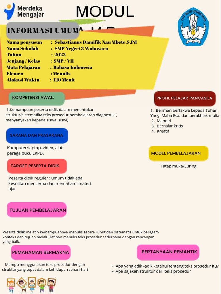 Modul Ajar Bahasa Indonesia - Teks Prosedur - Fase D | PDF