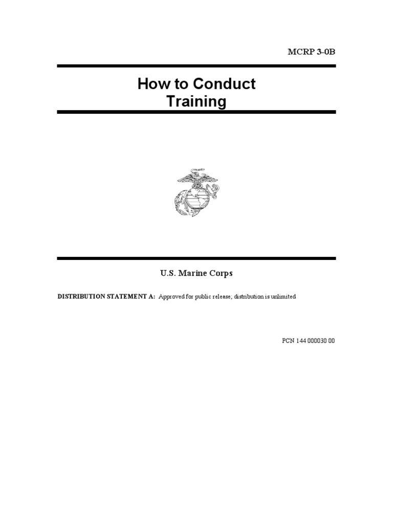 How To Conduct Training: MCRP 3-0B | PDF | United States Marine Corps ...