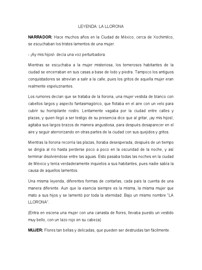 Leyenda La Llorona | PDF