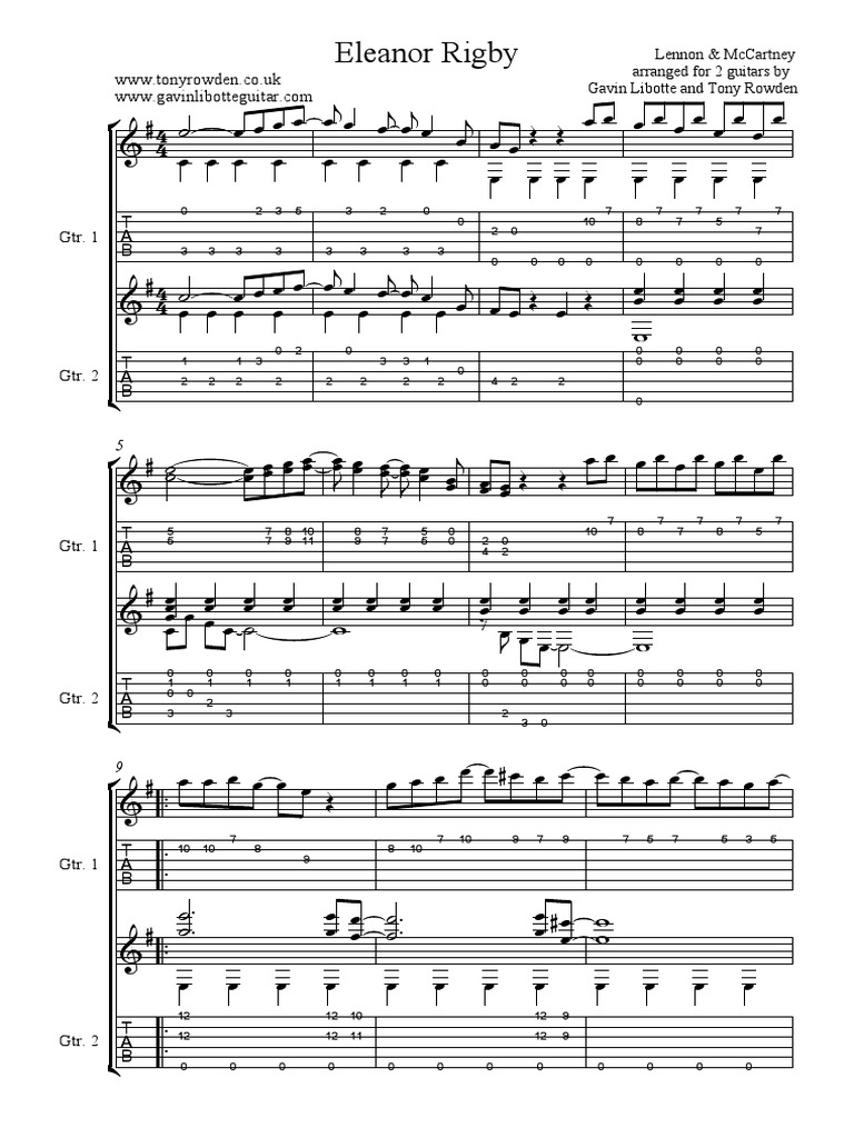 Eleanor Rigby Duet | PDF | British Rock Music | Rock Music