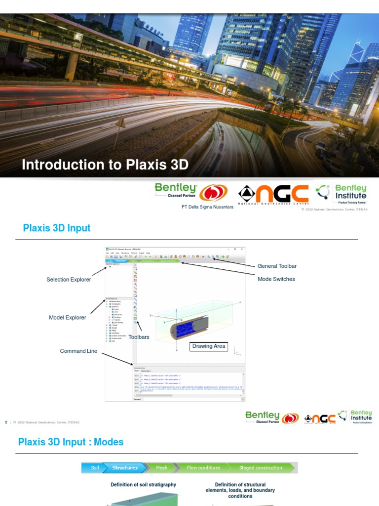 CGB Introduction To Plaxis 3D | PDF | Geotechnical Engineering | Command Line Interface