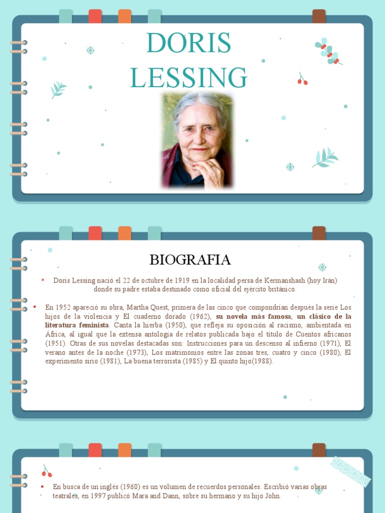 Escritora Doris Lessing | PDF | Doris Lessing