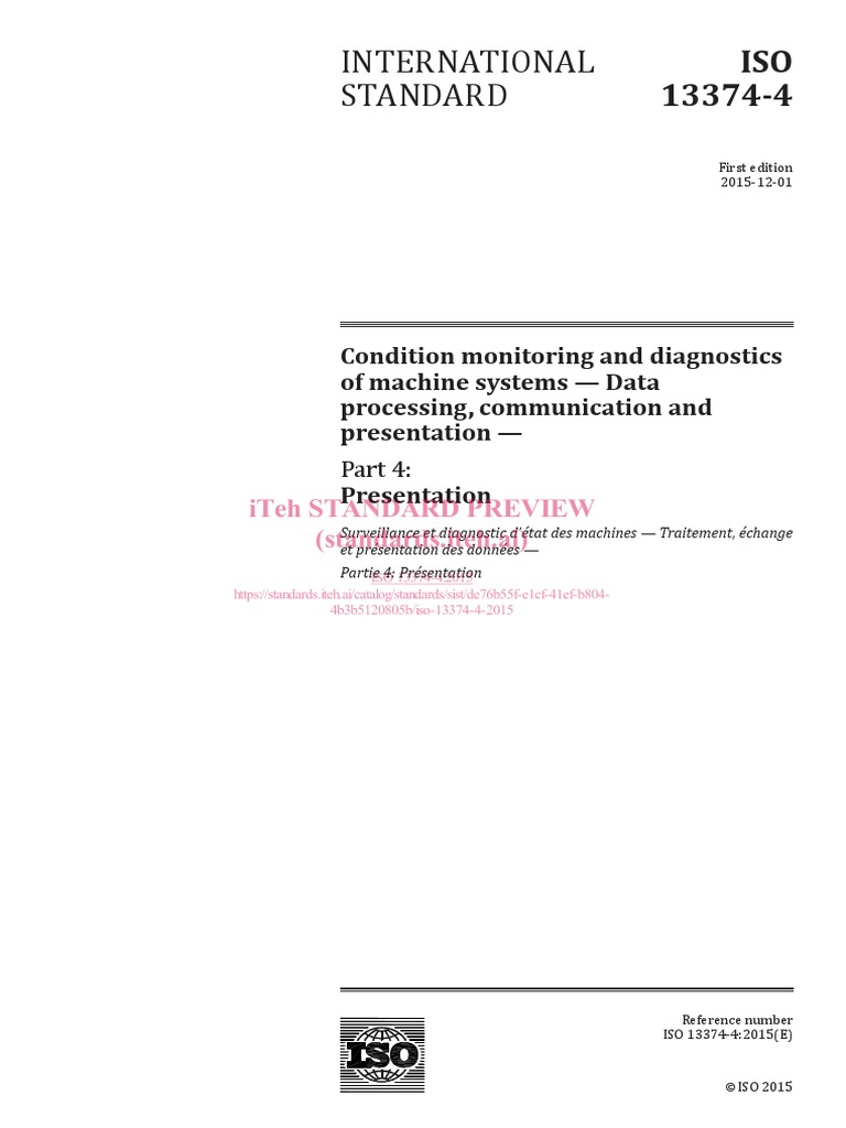 Iso 13374 4 2015 | PDF | International Organization For Standardization ...