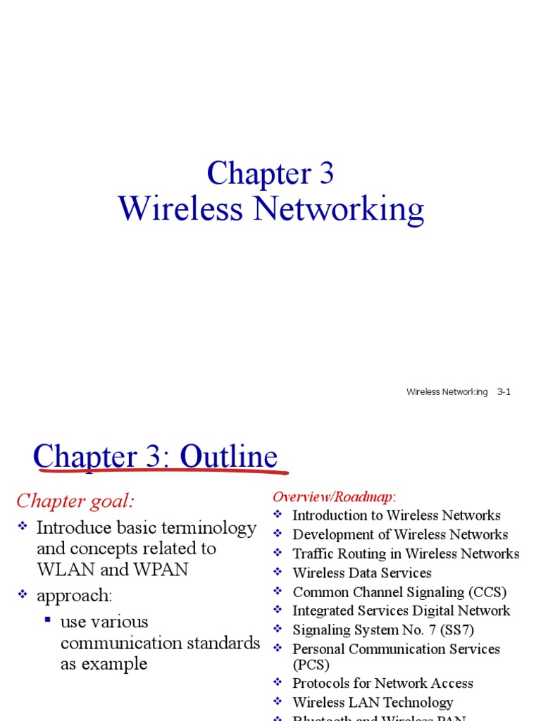 Chapter 3 - Wireless Networking | PDF | Computer Network | Public Switched Telephone Network