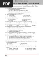 Grade 7 Math Worksheet 1 (4th Quarter) | PDF | Area | Circle