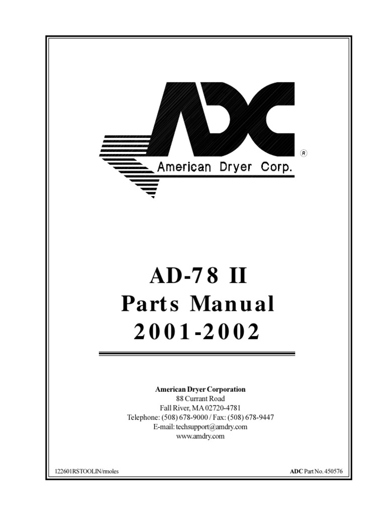 AD-78 II Parts PN-450576 (Rev-1) | PDF | Electrical Connector | Screw