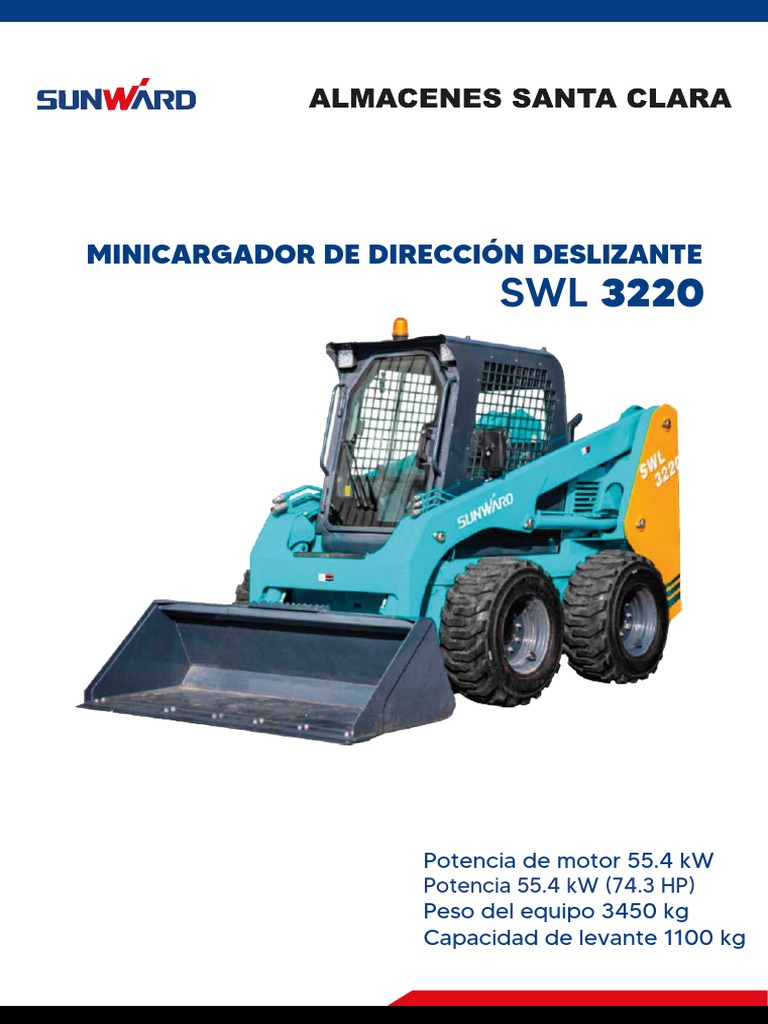 Minicargador Sunward SWL 3220 | PDF | Acelerador | Tanques