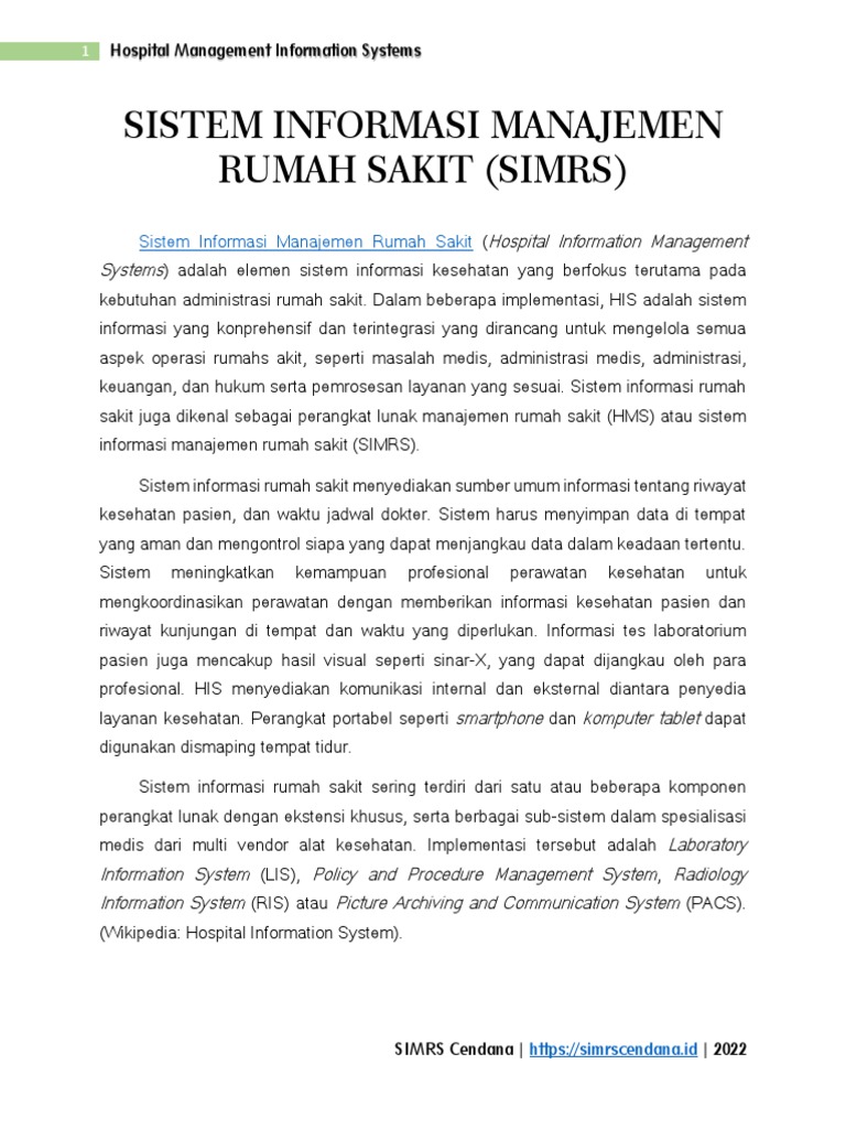 Hospital Information System (HIS) | PDF