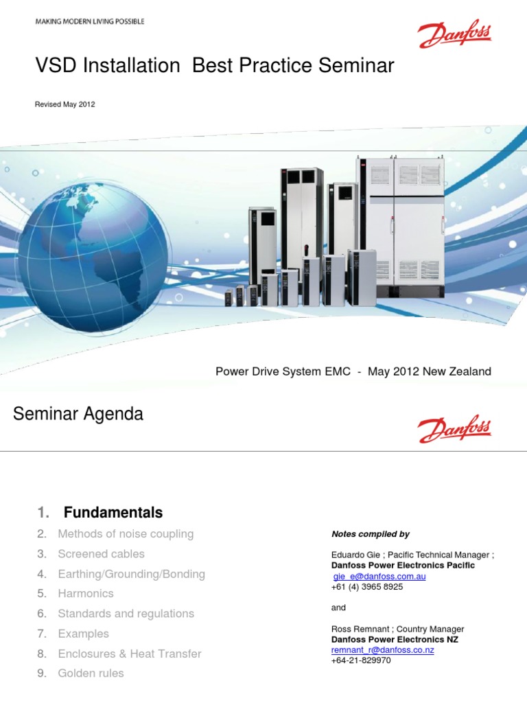 Danfoss VSD Installation Best Practice Seminar 2012 | PDF | Electromagnetic Interference ...