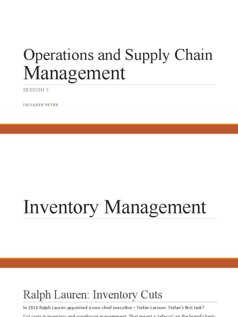 Session 5_Upload (1) | PDF | Inventory | Normal Distribution