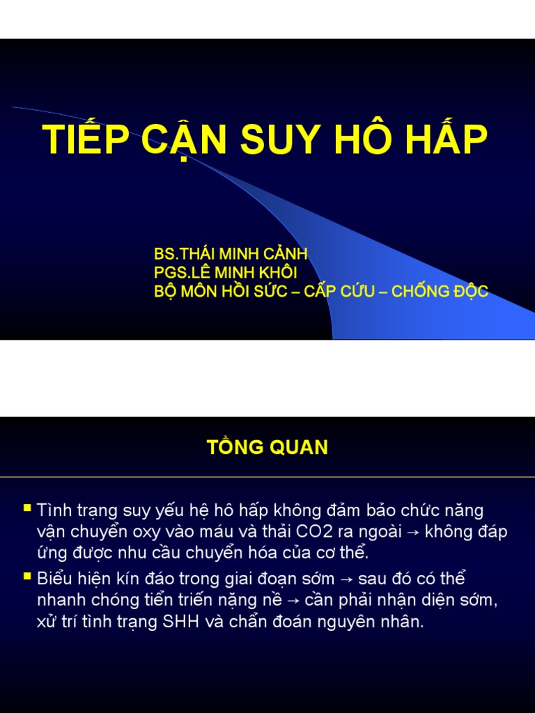 Suy Ho Hap BS Canh | PDF