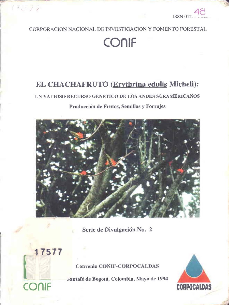 El Chachafruto. Valioso Recurso Genético de Los Andes. 1994 | PDF ...