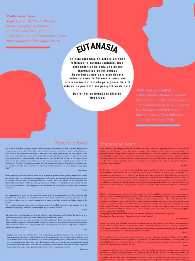 Debate sobre Eutanasia: Posturas a Favor y en Contra | PDF | Muerte | Medicina