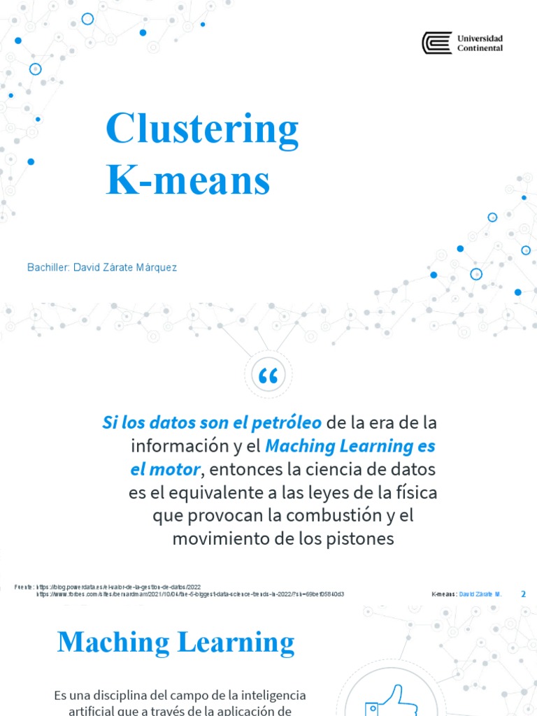 Clustering K-Means | PDF | Análisis de conglomerados | Matemáticas Aplicadas