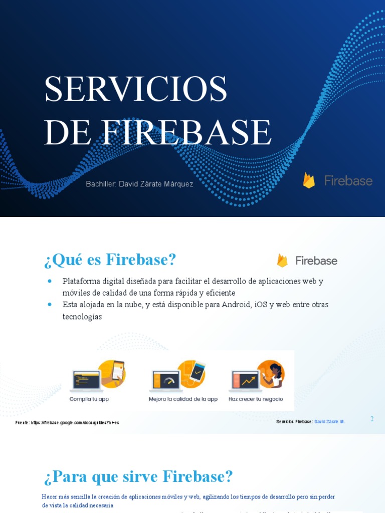 Servicios de Firebase | PDF | Tecnologías de la información | Software ...