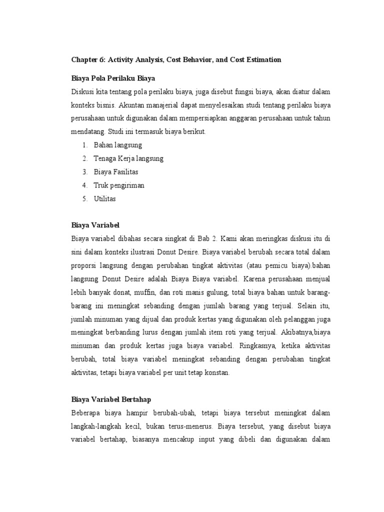 Rangkuman Chapter 6 - Awal | PDF | Pengelolaan Keuangan & Uang