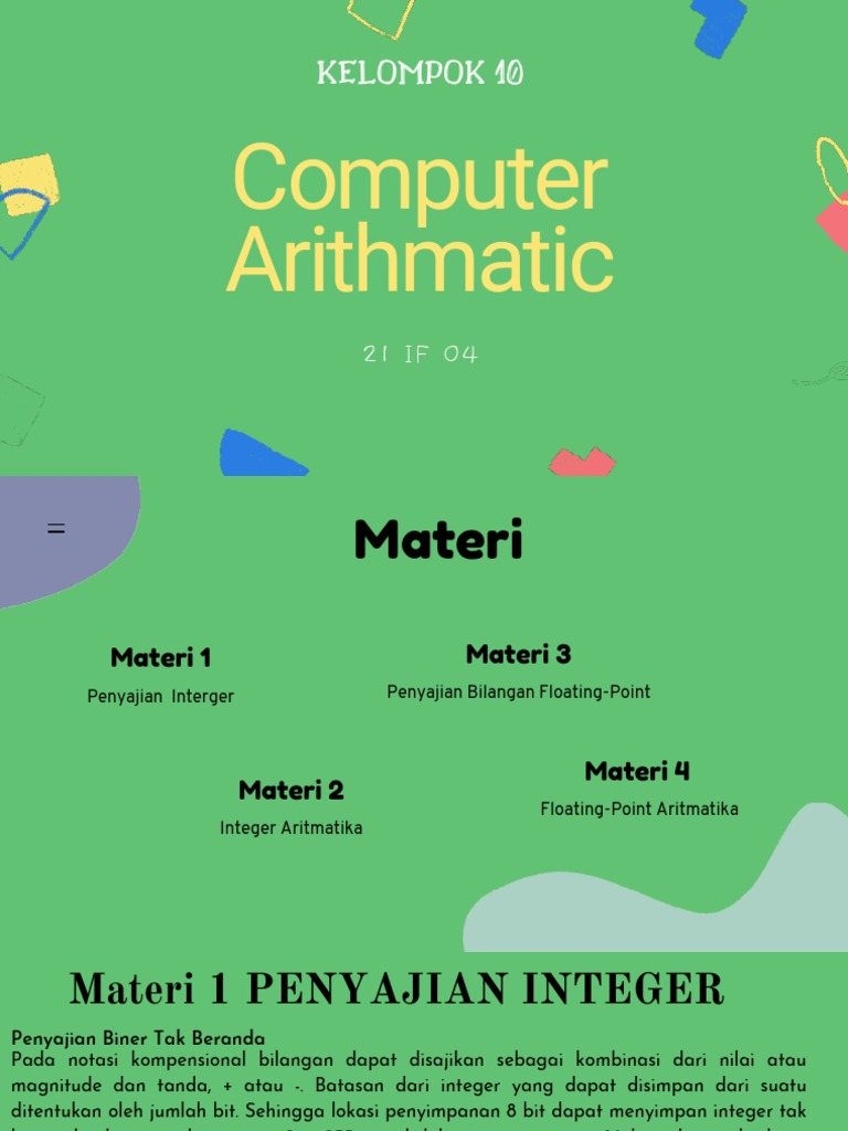 Kelompok 10 Computer Arithmatic Pdf 
