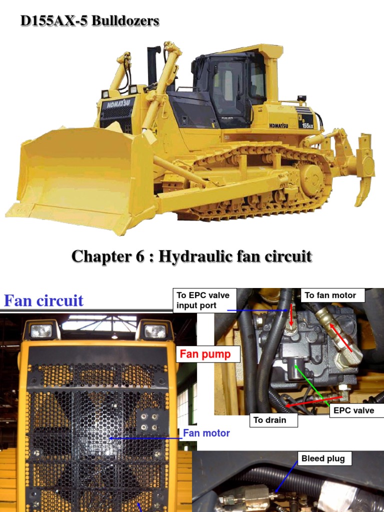 D155AX-5 Chapter 6 Hydraulic Fan Circuit | PDF | Pump | Valve