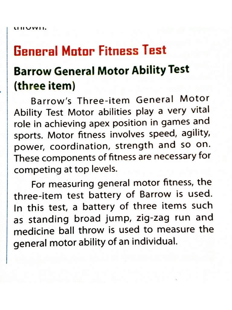 General Motor Test | PDF
