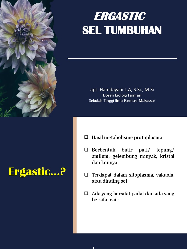 Ergastic Sel Tumbuhan | PDF