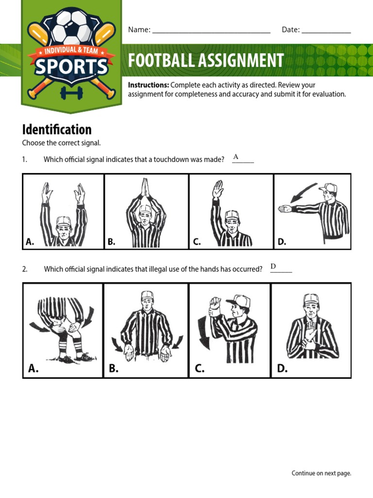 Football Assignment Overview | PDF | Quarterback | National Football ...