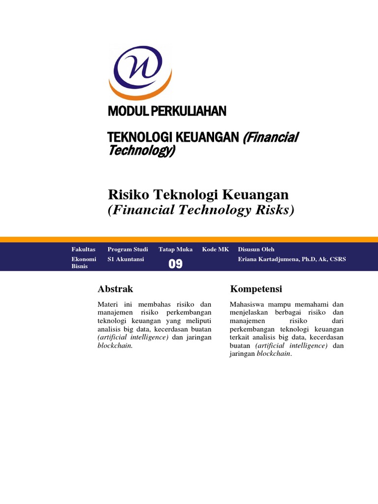 Modul 9 Fintech-Manajemen Risiko | PDF