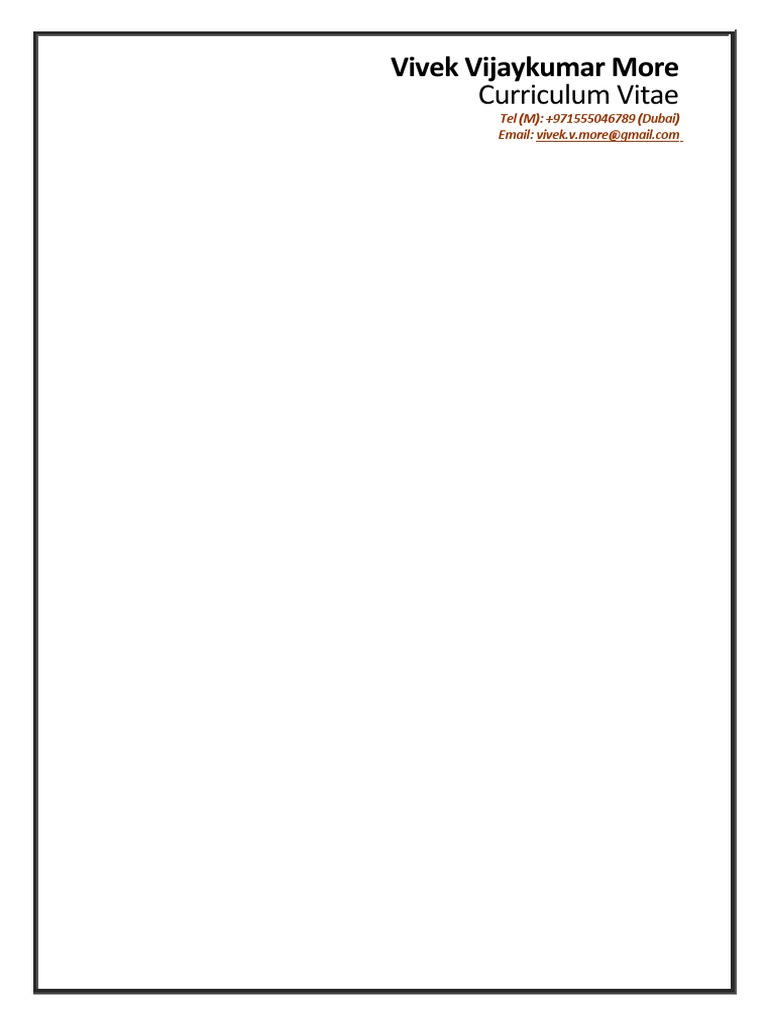 Vivek More - SEP 2022 | PDF | Business | Food And Drink