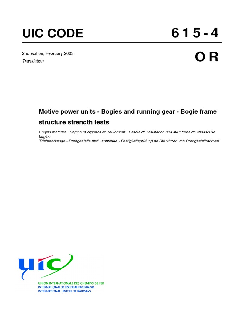 Uic 615-4 | PDF | Force | Applied And Interdisciplinary Physics