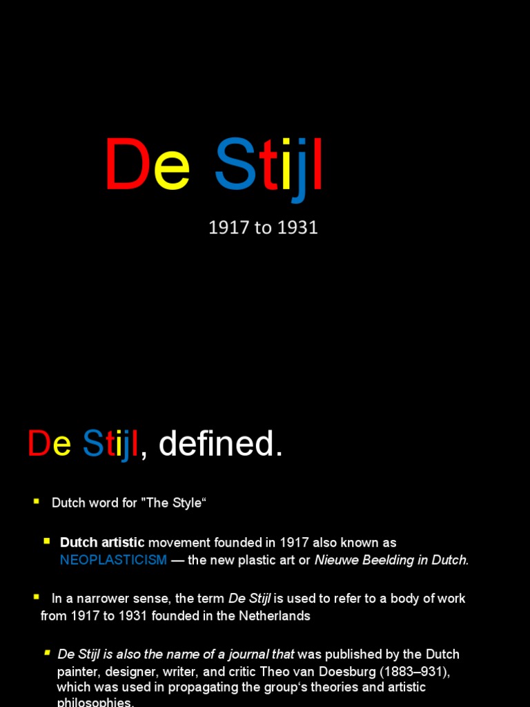 De Stijl | PDF | Aesthetics | The Arts
