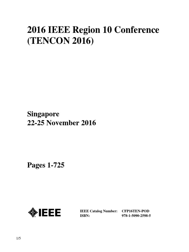 TENCON 2016 Singapore | PDF | Power Inverter | Electric Power Transmission