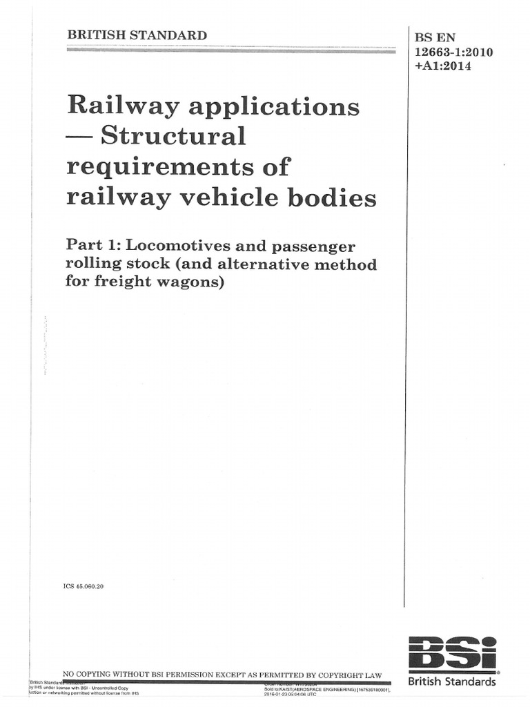 BS en 12663-1 - 2010 | PDF