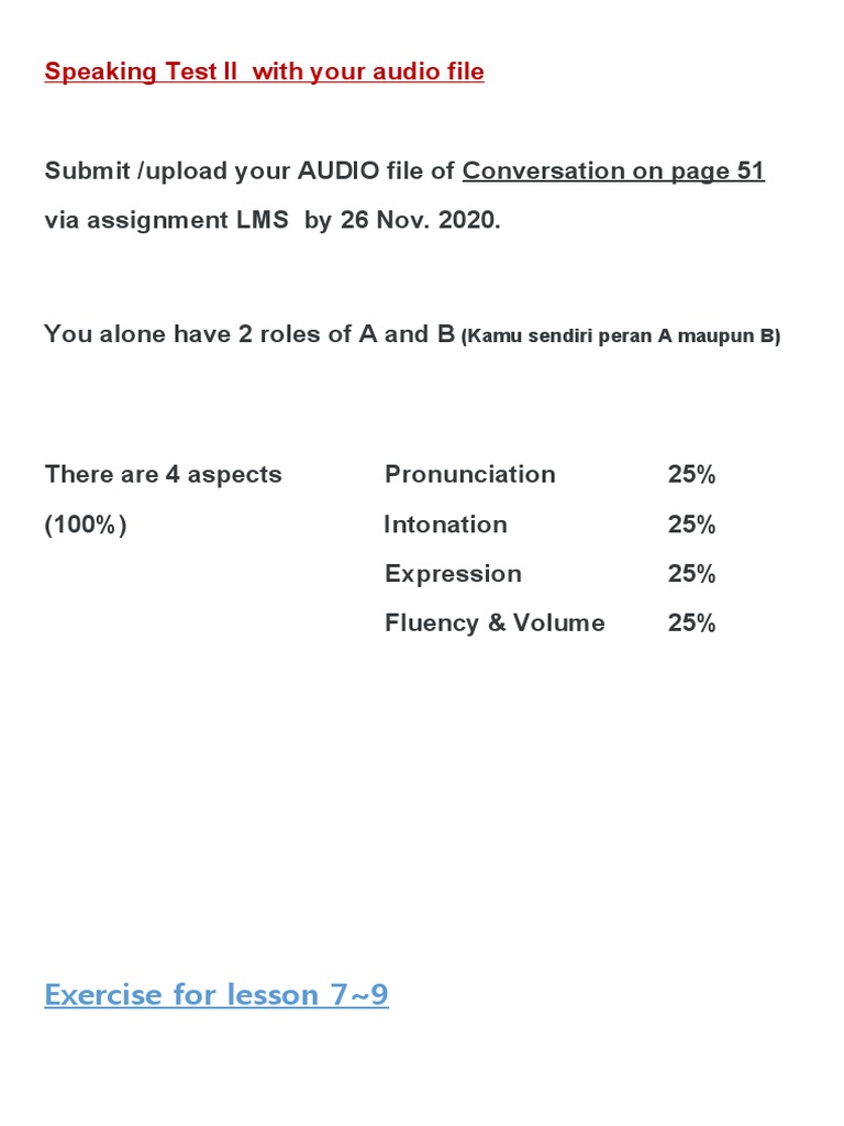 Speaking Test IIkorean | PDF