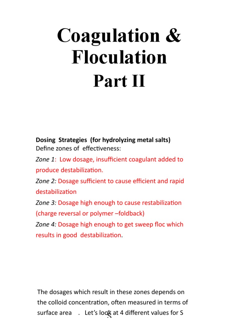 Coagulation&Flocculation Part II | PDF | Chemistry | Physical Sciences