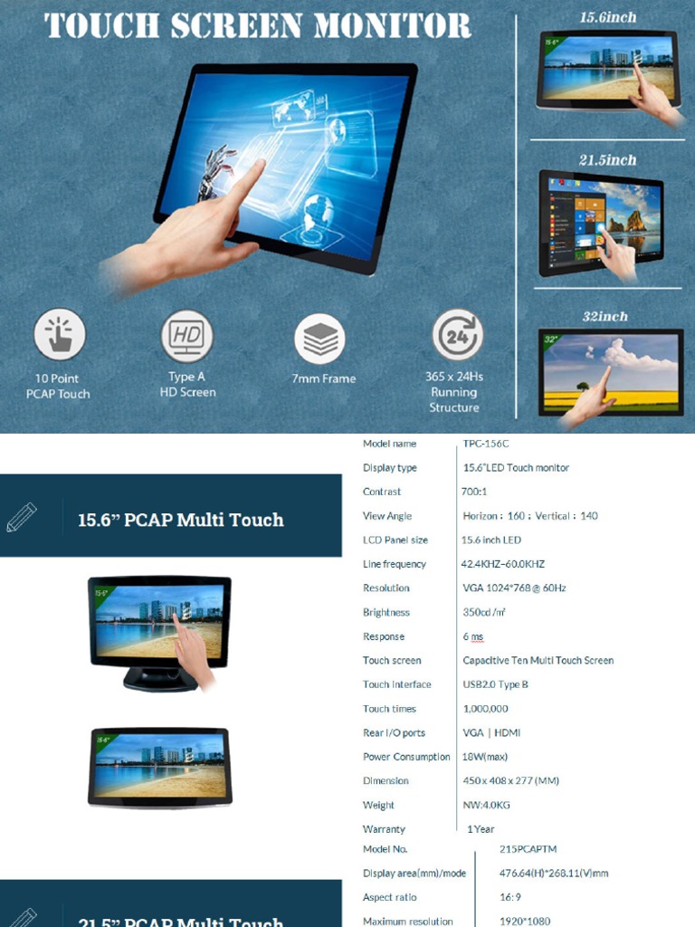 Touch Screen Monitor | PDF