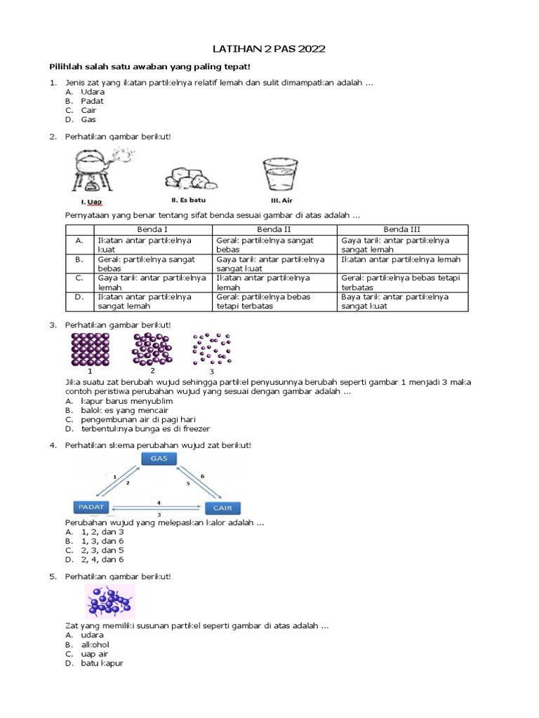 Latihan 2 Pas 2022 Bagi | PDF