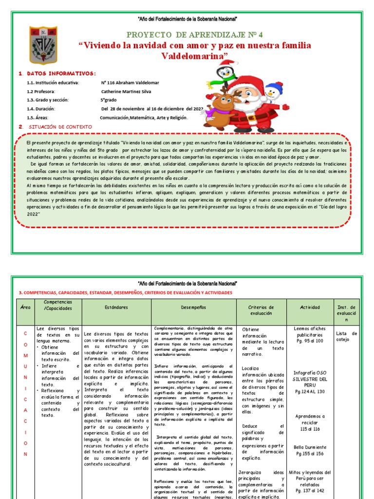 Proyecto de Navidad: Amor y Valores | PDF | Aprendizaje | Geometría