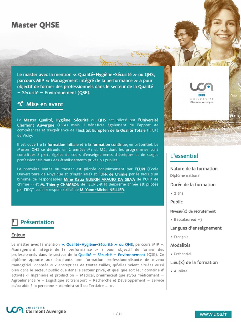 Master Qualite Hygiene | PDF | Sécurité | Risque