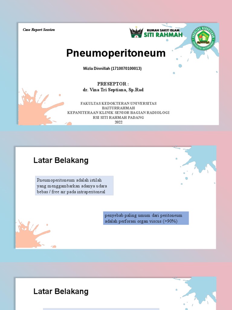 Patofisiologi Pneumoperitoneum | PDF