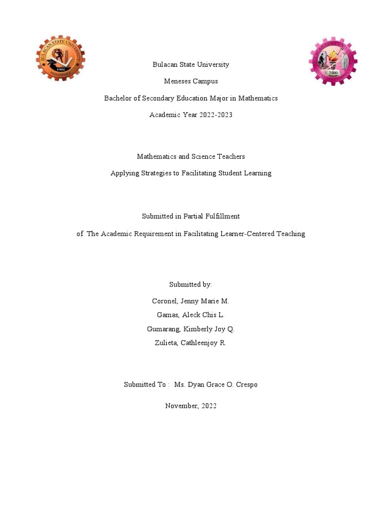 Applying Strategies To Facilitating Student Learning | PDF | Teaching Method | Learning