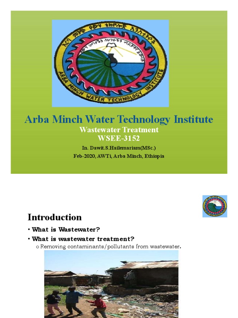 Wastewater Treatment Lecture Note AWTi 2020 | PDF | Sewage Treatment ...