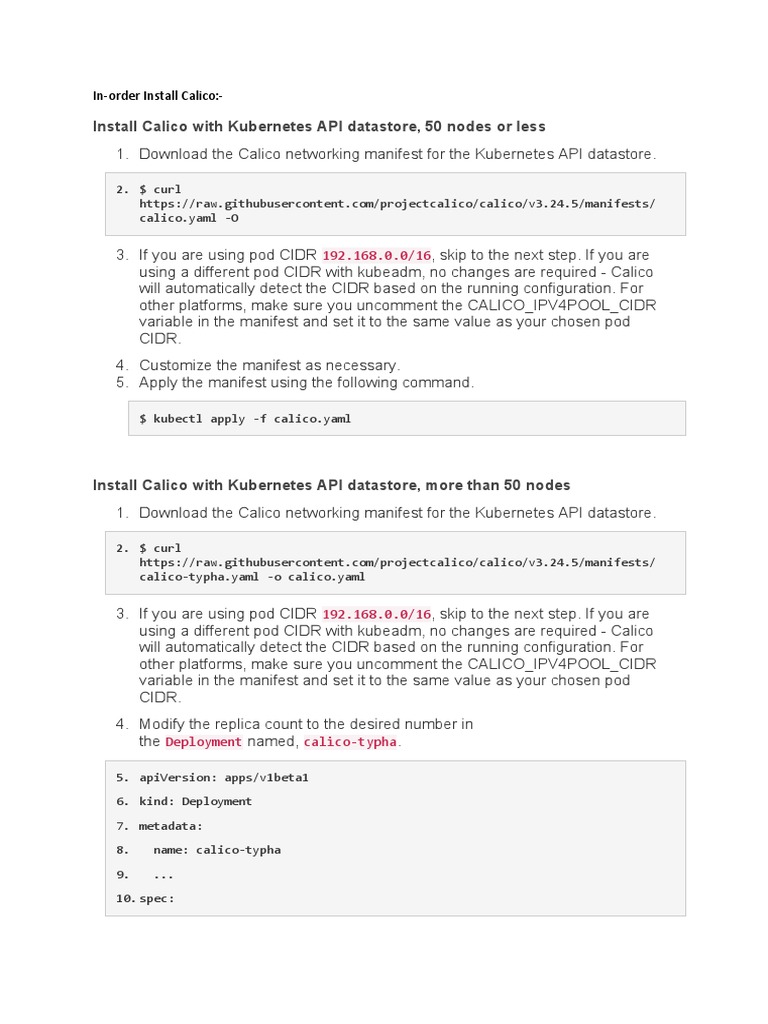 Calico Installation Process | PDF | Information Age | Information ...