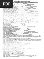 Exercise Subject Verb Concord - Answers | PDF