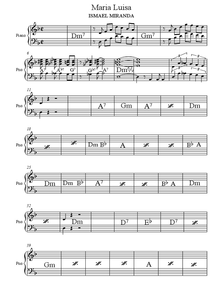 María Luisa - Piano | PDF